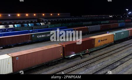 230501 -- ALATAW PASS, May 1, 2023 -- Cui Hongwu front and his ...