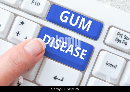 Conceptual display Gum Disease, Business overview Inflammation of the ...