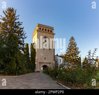 A picture of the Golia Tower as seen from the inner garden of the Golia ...