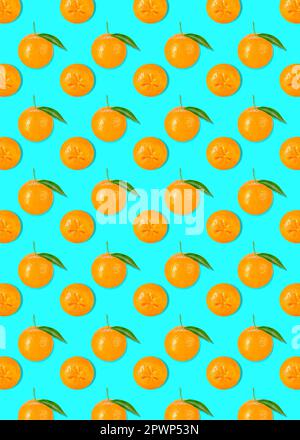 Seamless pattern. Raw tangerine fruits isolated on white background ...