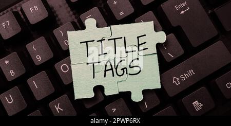 Conceptual caption Title Tags, Business approach the HTML element that ...