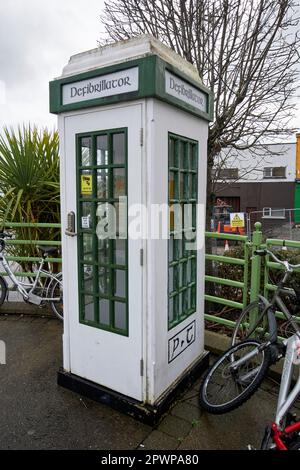old irish phone box now containing a defibrillator killybegs county ...
