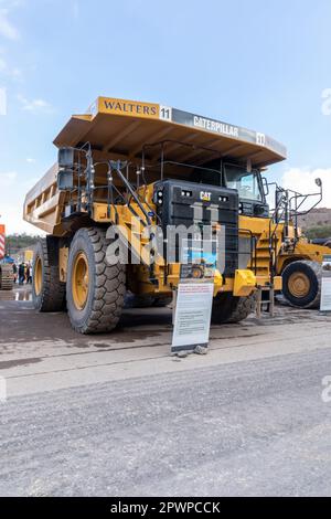 Caterpillar truck on display at Whatley Quarry Open Day, Limestone ...