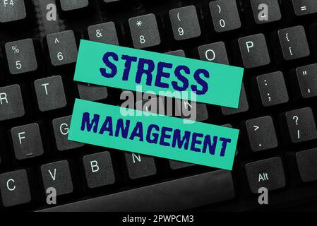 Hand writing sign Stress Management, Conceptual photo learning ways of ...