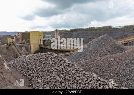 Whatley Quarry public open day. Hanson plc limestone quarry, Frome ...