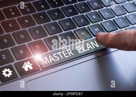 Inspiration showing sign Master Plan, Word for dynamic long-term ...