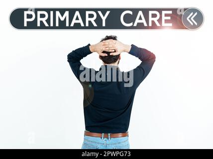 Conceptual display Primary Care, Internet Concept health care provided ...