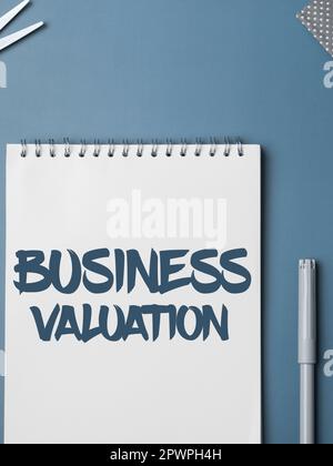 Conceptual display Valuation Report. Word for process of determining ...
