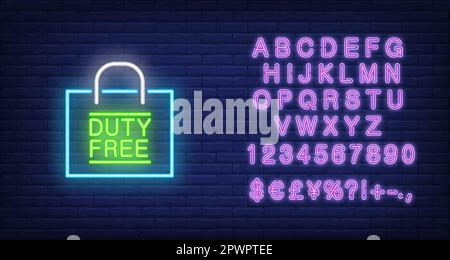 Duty free zone neon sign Stock Vector Image & Art - Alamy