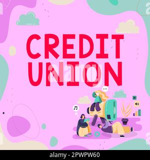 Text showing inspiration Credit Union. Business idea cooperative ...
