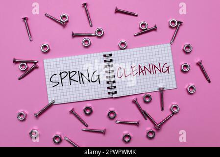 Word writing text Spring Cleaning. Business concept for practice of ...