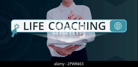 Conceptual display Life Coaching. Conceptual photo Improve Lives by ...