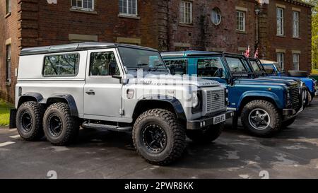 1983 Land Rover Defender 110, on display at the Race Day Airshow held ...