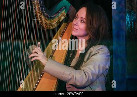 Jazz Harpist, Amanda Whiting performing at the Cheltenham Jazz Festival ...