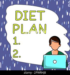 Conceptual caption Diet Plan, Business idea Use of specific intake of ...
