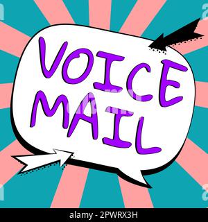 Text caption presenting Voice Mail. Internet Concept Electronic system ...
