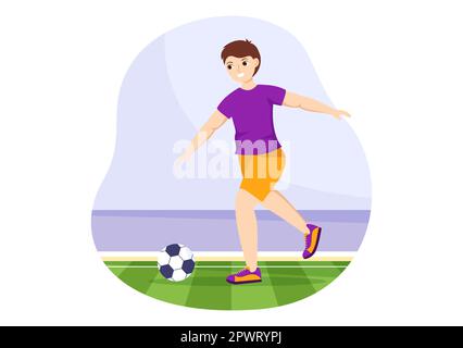 Futsal field flat design, Football field graphic illustration, Vector ...