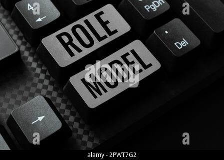 Conceptual display Role Model, Word Written on a person looked to by ...