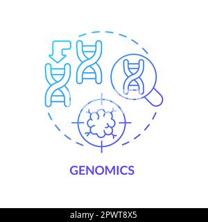 Genomics blue gradient concept icon Stock Vector Image & Art - Alamy