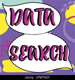 Writing displaying text Data Search. Concept meaning gathers and ...