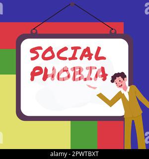 Handwriting text Social Phobia. Business showcase overwhelming fear of ...