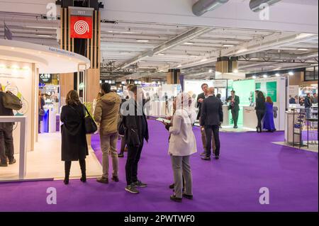 Paris Pharmapack 2023 by CPHI, interior exhibition hall of Paris Expo ...