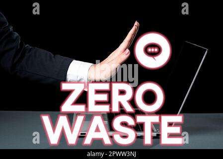 Conceptual display Zero Waste, Internet Concept industrial ...