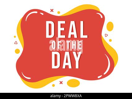 Daily Deals of The Day with Decorative Lettering Text Style for Poster ...