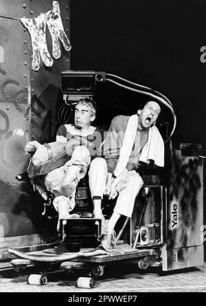 l-r: David Brett (Arthur Dent), Kim Durham (Ford Prefect) in THE ...