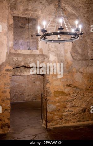 Alamo Church interior at Alamo Encamptment, San Antonio, Texas Stock ...