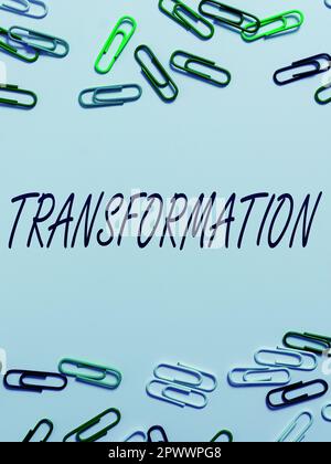 Inspiration showing sign Transformation, Word Written on A marked ...