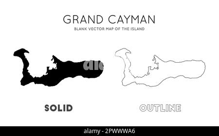Vector map of Cayman Islands. High detailed country map with division ...