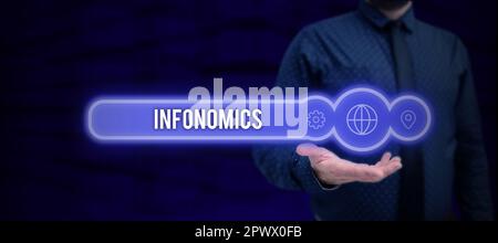 Text caption presenting Infonomics, Word for visual image used to ...