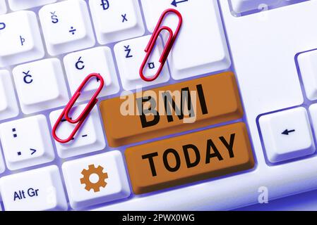 Handwriting text Bmi, Business showcase Method of estimating body fat ...