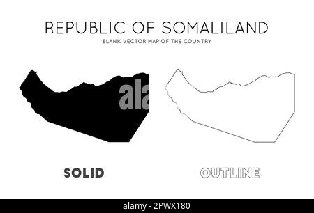 Somaliland map. Blank vector map of the Country with regions. Borders ...