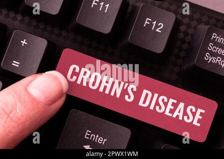 Inspiration showing sign Crohn's Disease, Concept meaning inflammatory ...