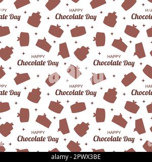 Chocolate Seamless Pattern Design with Choco Decoration in Template ...