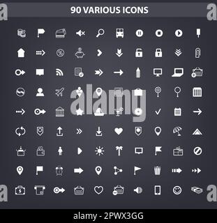 Black pictograms / icons on communication. This icon set is perfect for ...