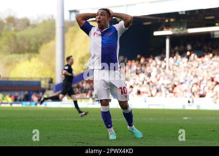 Blackburn Rovers' Tyrhys Dolan reacts following the Sky Bet ...