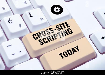 Handwriting text Cross Site Scripting. Concept meaning Security ...