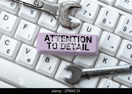 Inspiration showing sign Attention to Detail, Business showcase Achieve ...