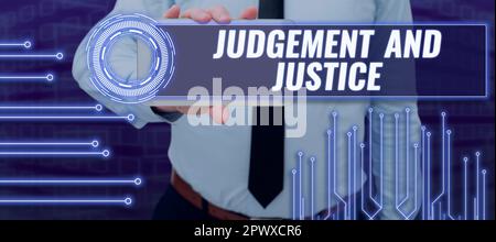Conceptual caption Judgement And Justice, Word for system of laws in a ...