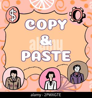 Handwriting text Copy Paste, Business showcase an imitation, transcript ...