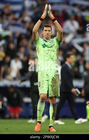David Soria of Getafe CF in action during the Spanish League, LaLiga EA ...