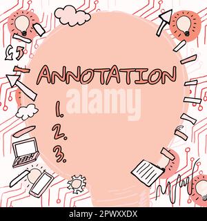 Inspiration showing sign Annotation. Business idea note added by way of ...