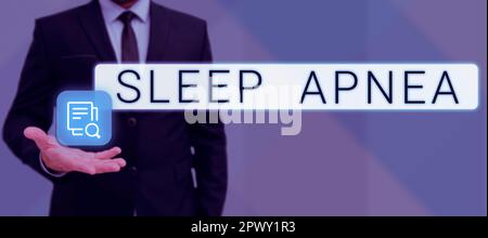 Writing displaying text Sleep Apnea, Business showcase The temporary ...