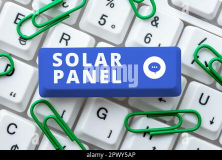 Inspiration showing sign Solar Panel. Conceptual photo designed to ...