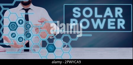 Conceptual caption Solar Power. Conceptual photo the electricity ...