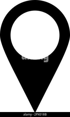 Simple icon of a location pin marking a spot on a globe, representing ...