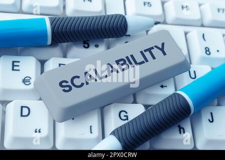 Inspiration showing sign Scalability, Concept meaning capable of being ...